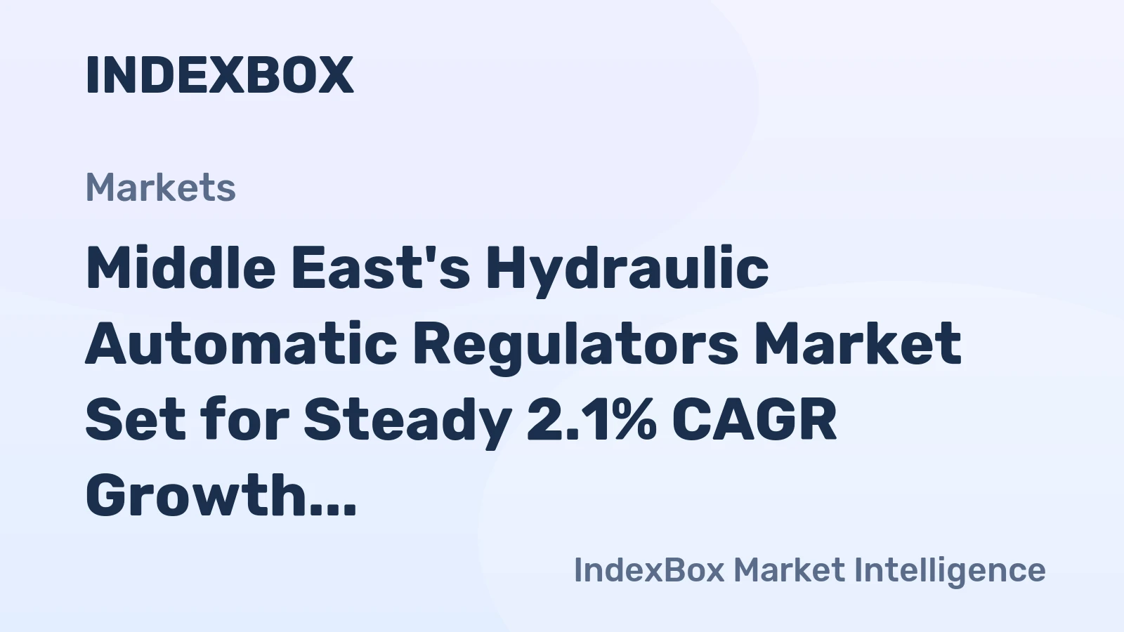 Middle East's Hydraulic Automatic Regulators Market Set for Steady 2.1% CAGR Growth Through 2035