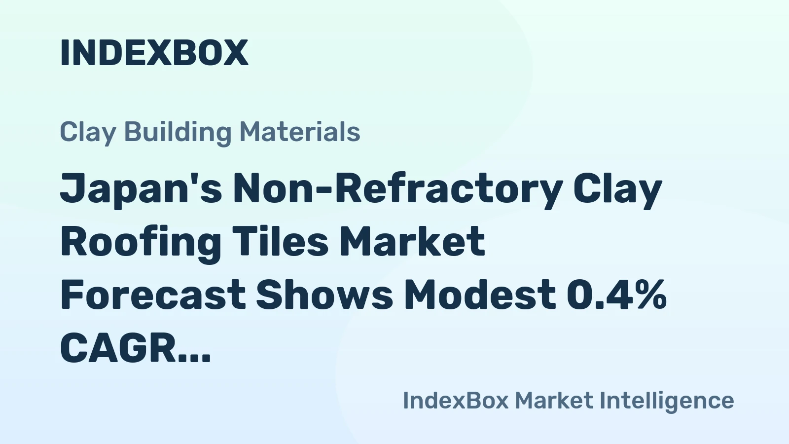 Japan's Non-Refractory Clay Roofing Tiles Market Forecast Shows Modest 0.4% CAGR Growth Through 2035