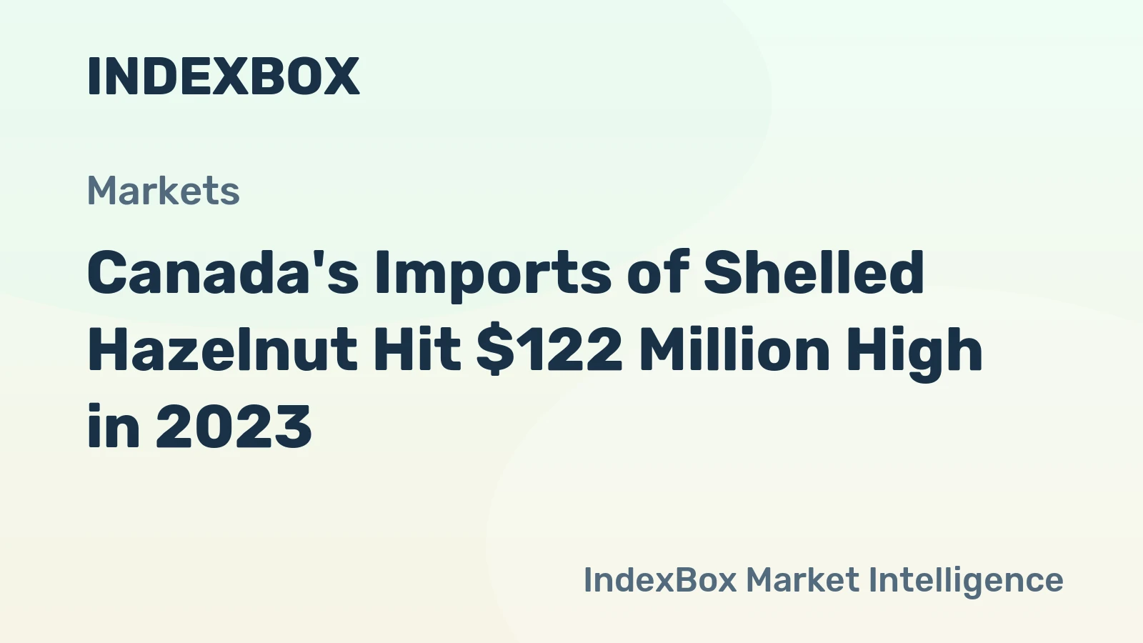 Canada's Imports of Shelled Hazelnut Hit $122 Million High in 2023