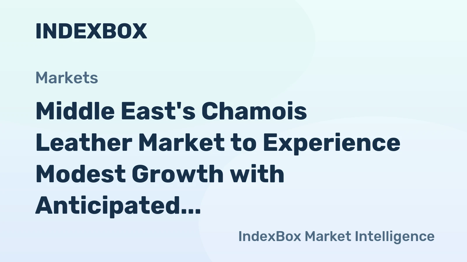 Middle East's Chamois Leather Market to Experience Modest Growth with Anticipated CAGR of +0.3%