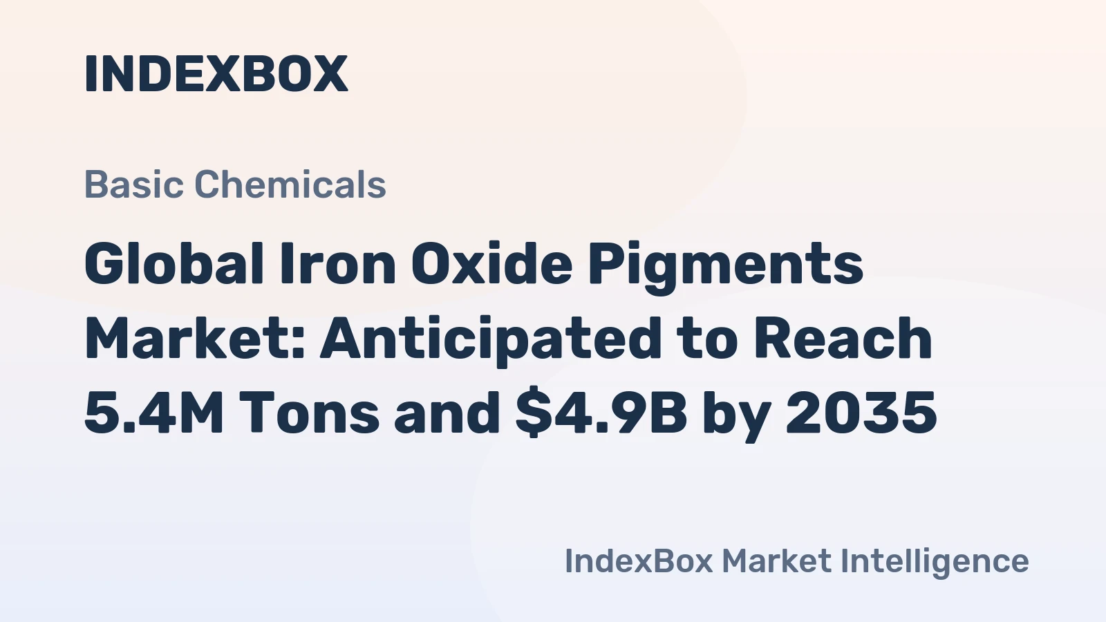 Global Iron Oxide Pigments Market: Anticipated to Reach 5.4M Tons and $4.9B by 2035