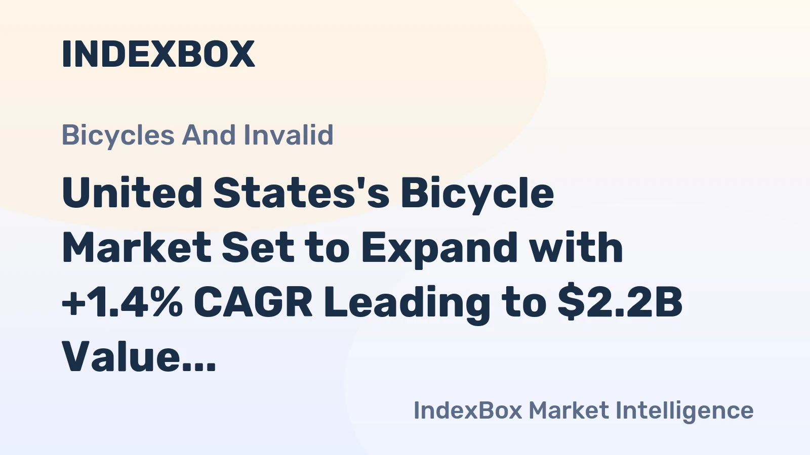 United States's Bicycle Market Set to Expand with +1.4% CAGR Leading to $2.2B Value by 2035
