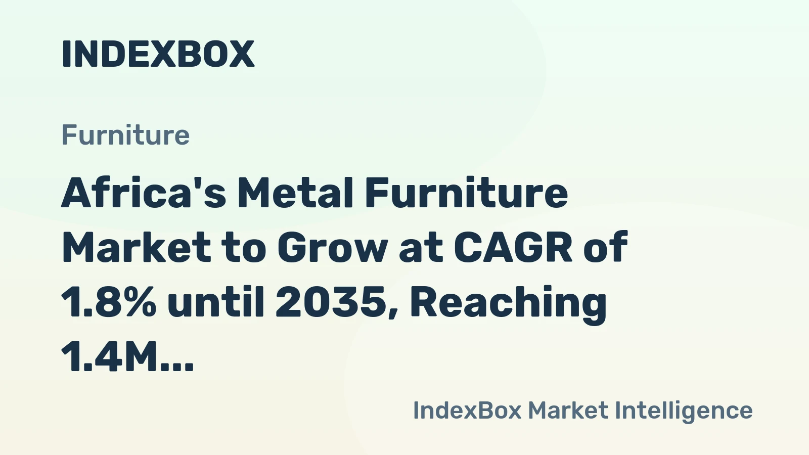 Africa's Metal Furniture Market to Grow at CAGR of 1.8% until 2035, Reaching 1.4M Tons in Volume
