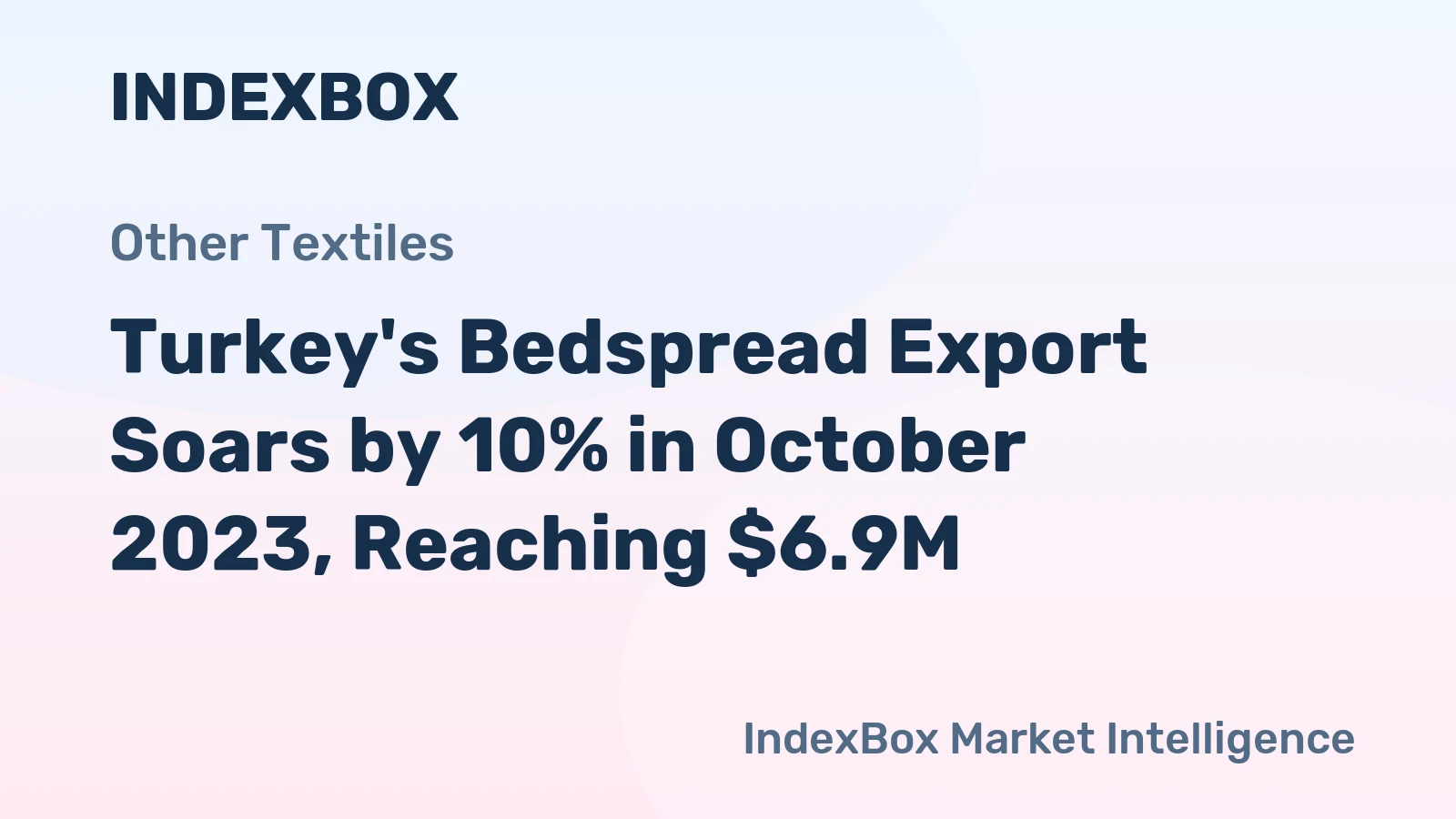Turkey's Bedspread Export Soars by 10% in October 2023, Reaching $6.9M