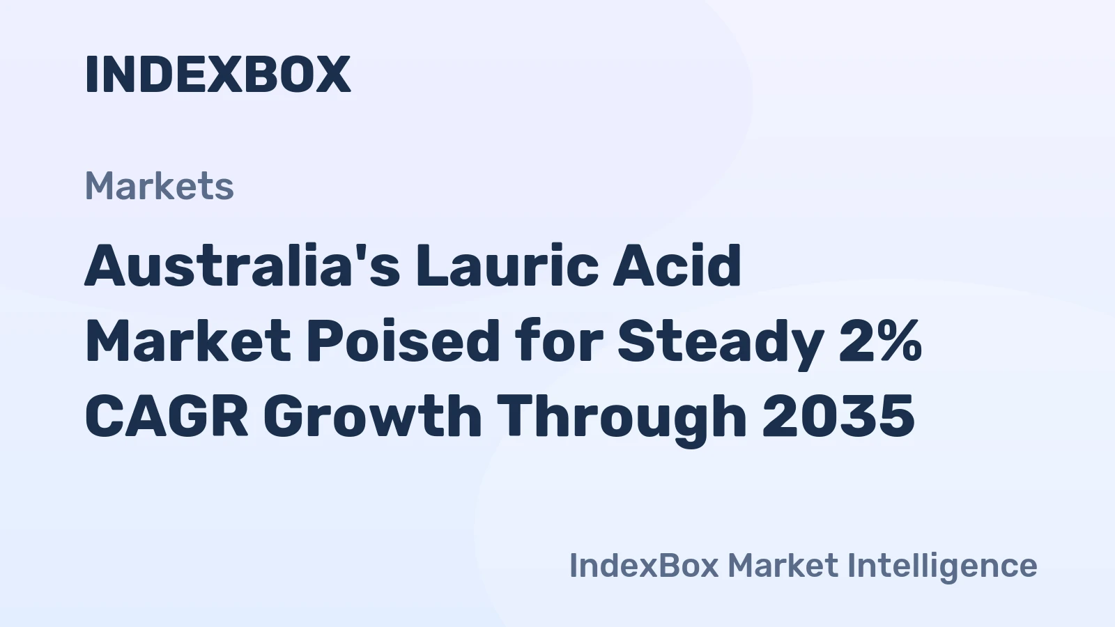 Australia's Lauric Acid Market Poised for Steady 2% CAGR Growth Through 2035