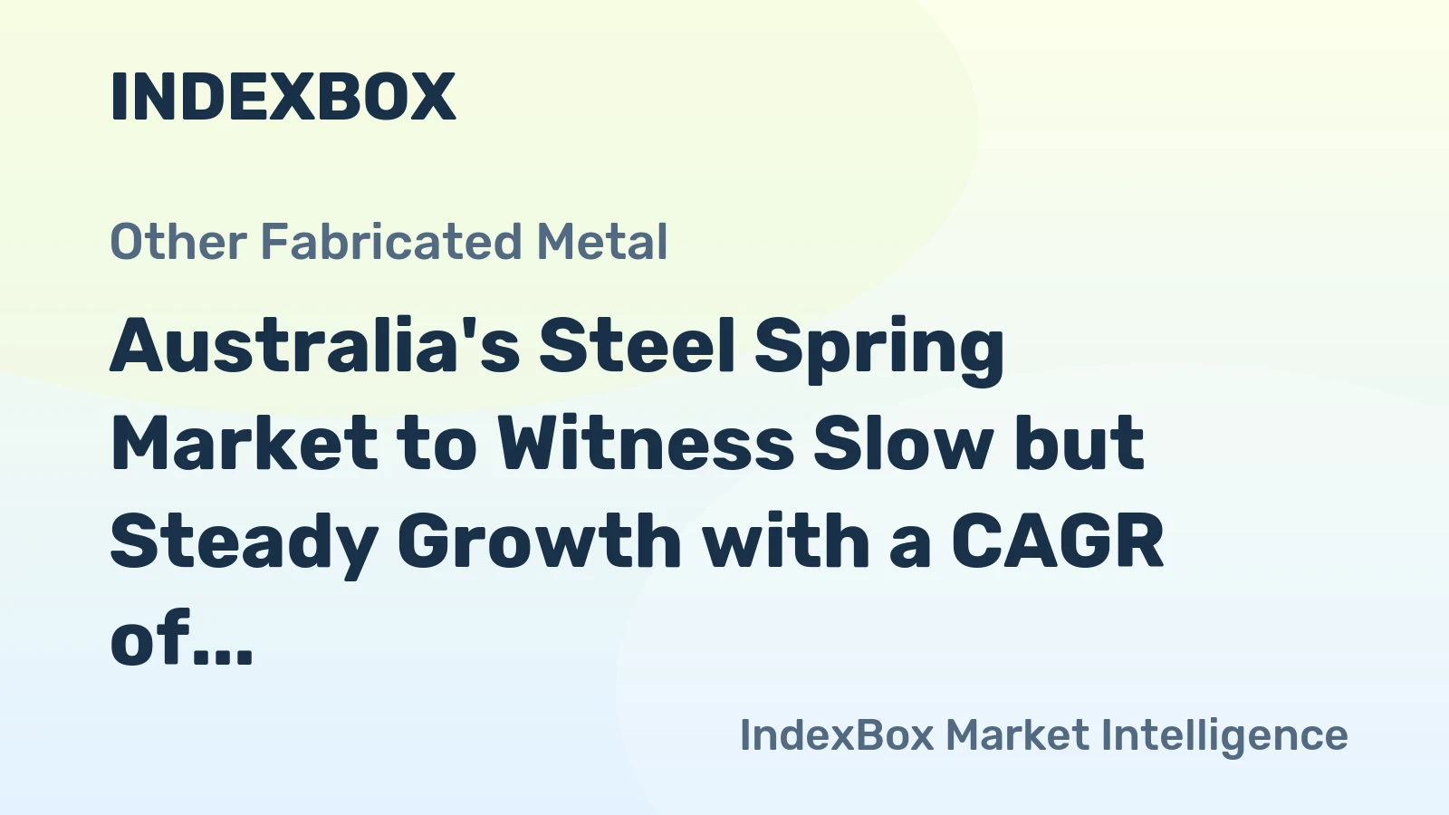 Australia's Steel Spring Market to Witness Slow but Steady Growth with a CAGR of +1.9% Over the Next Decade