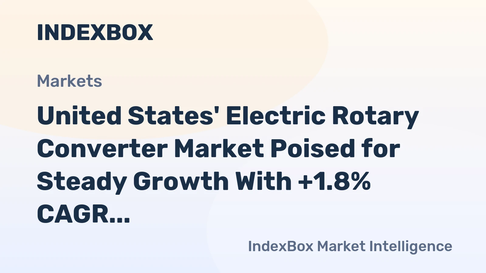 United States' Electric Rotary Converter Market Poised for Steady Growth With +1.8% CAGR Through 2035