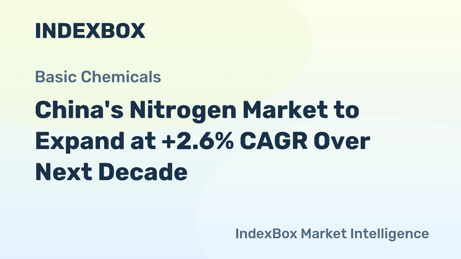 China's Nitrogen Market to Expand at +2.6% CAGR Over Next Decade