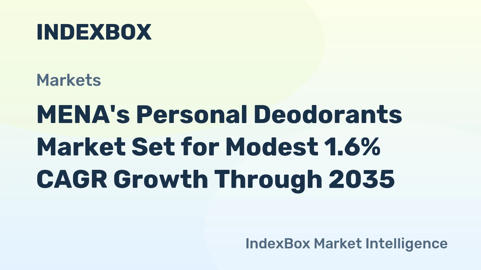 MENA's Personal Deodorants Market Set for Modest 1.6% CAGR Growth Through 2035