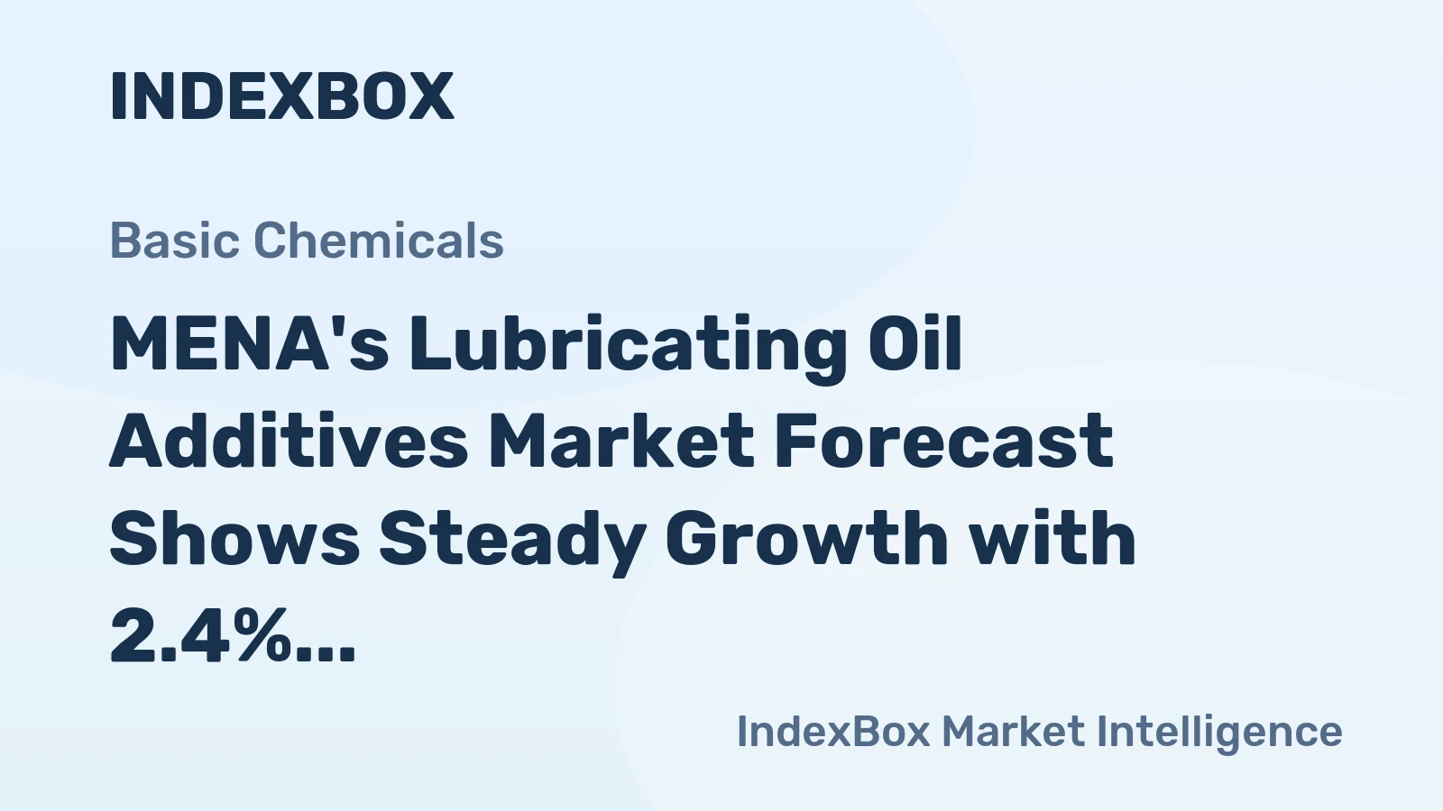 MENA's Lubricating Oil Additives Market Forecast Shows Steady Growth with 2.4% CAGR Through 2035