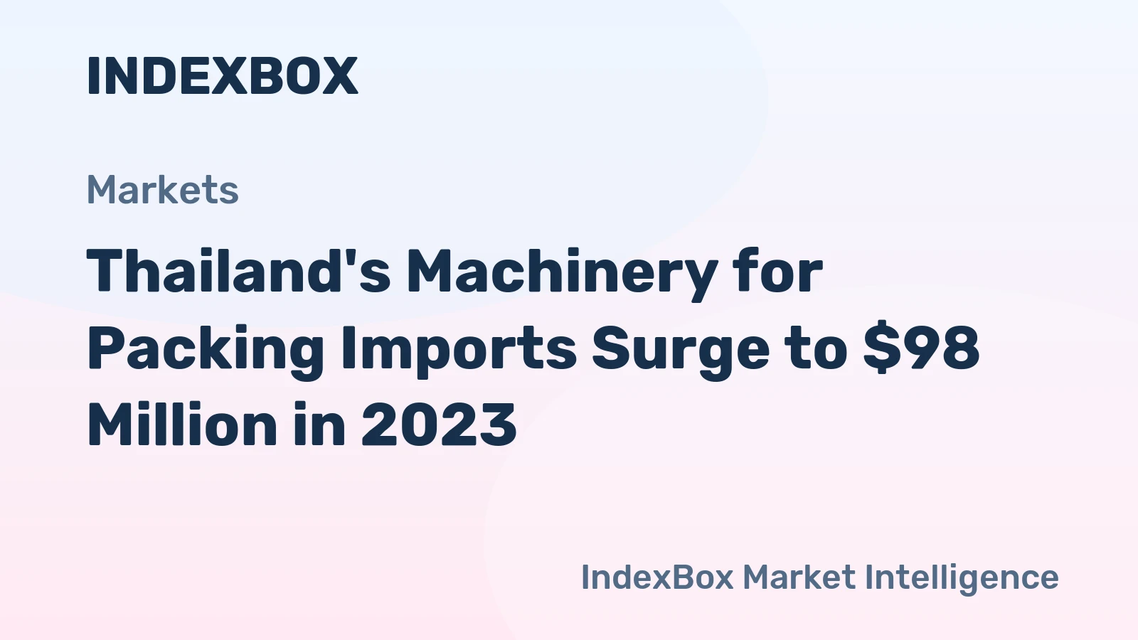 Thailand's Machinery for Packing Imports Surge to $98 Million in 2023
