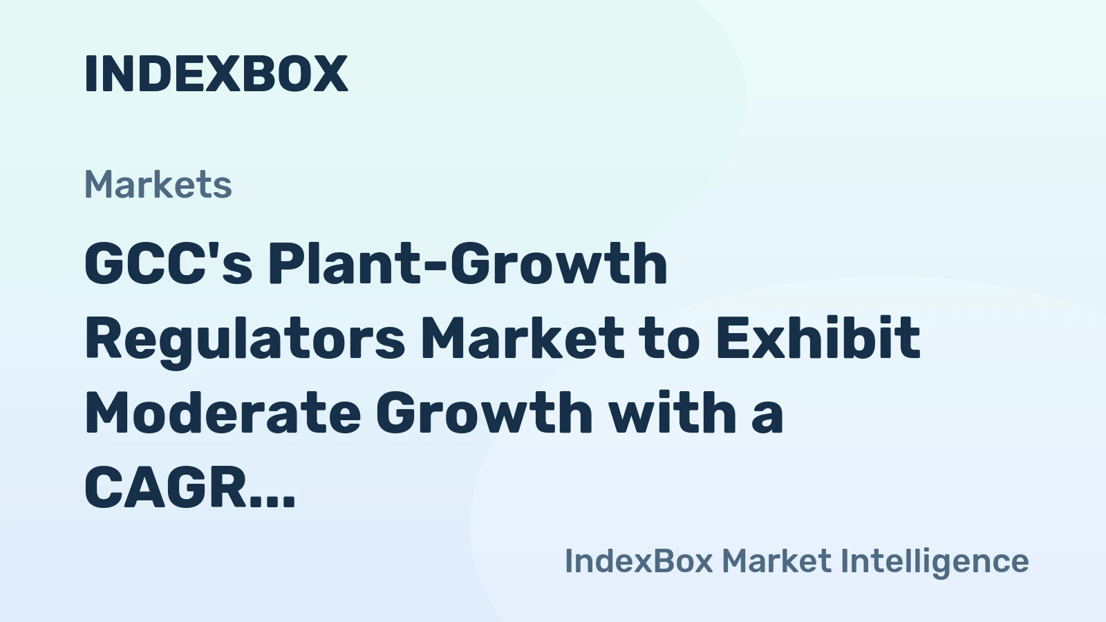 GCC's Plant-Growth Regulators Market to Exhibit Moderate Growth with a CAGR of +0.9% from 2024 to 2035