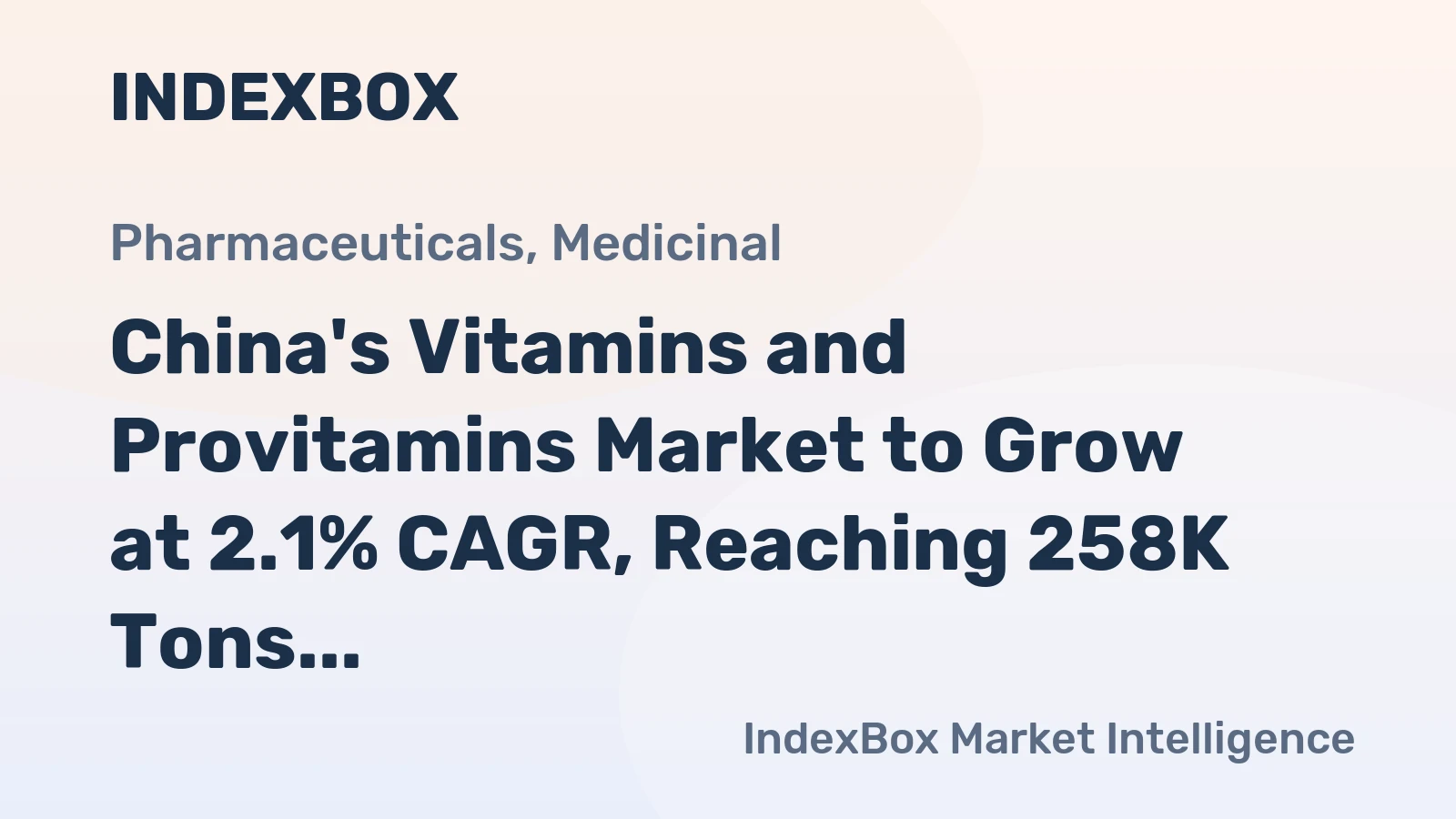 China's Vitamins and Provitamins Market to Grow at 2.1% CAGR, Reaching 258K Tons by 2035