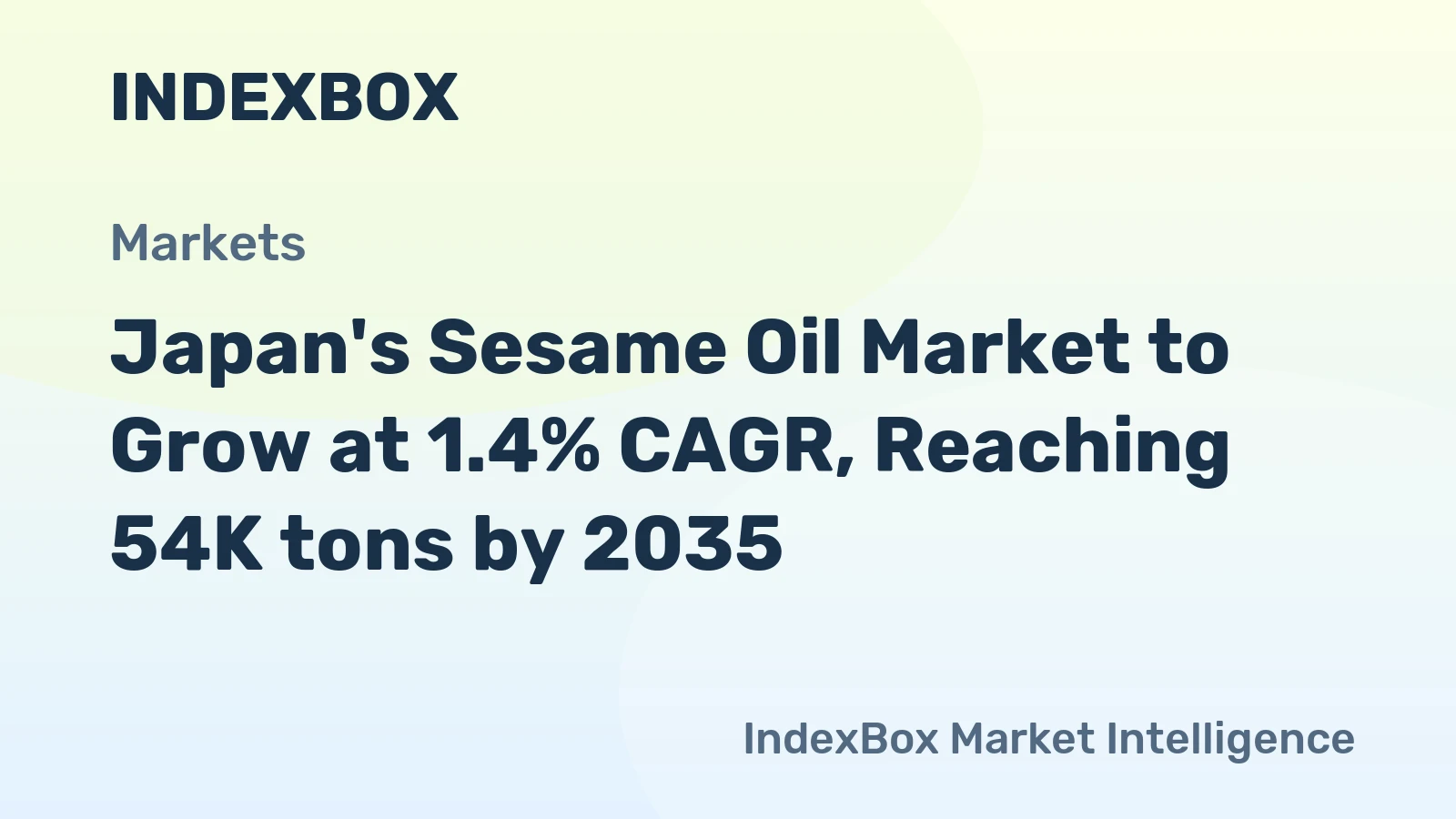 Japan's Sesame Oil Market to Grow at 1.4% CAGR, Reaching 54K tons by 2035