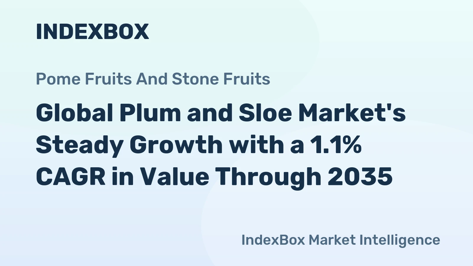 Global Plum and Sloe Market's Steady Growth with a 1.1% CAGR in Value Through 2035