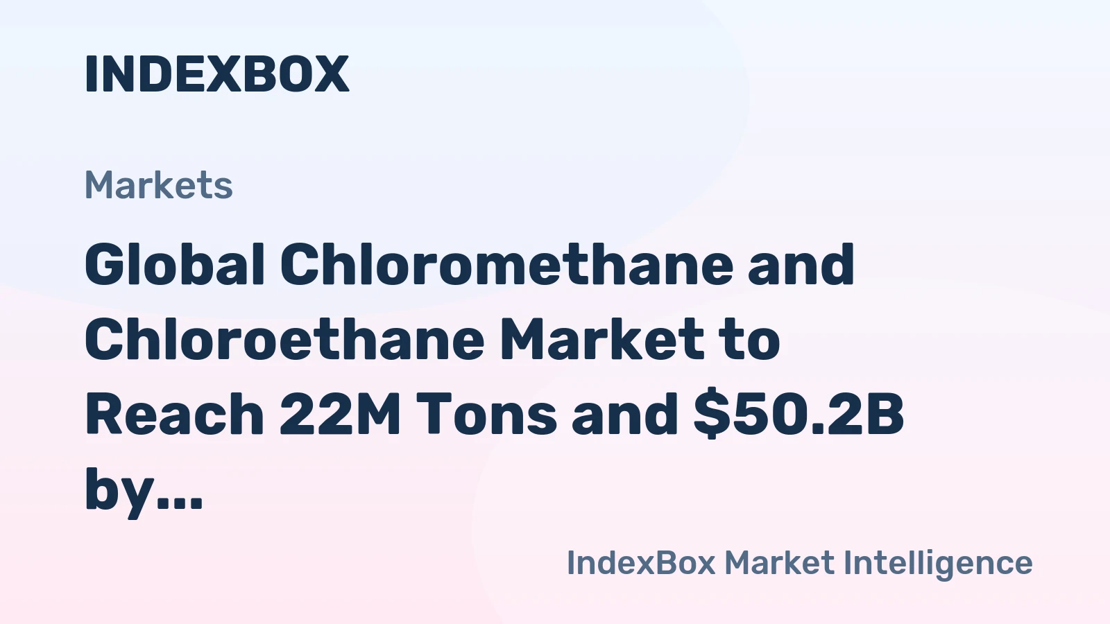 Global Chloromethane and Chloroethane Market to Reach 22M Tons and $50.2B by 2035, Fueled by Rising Demand Worldwide