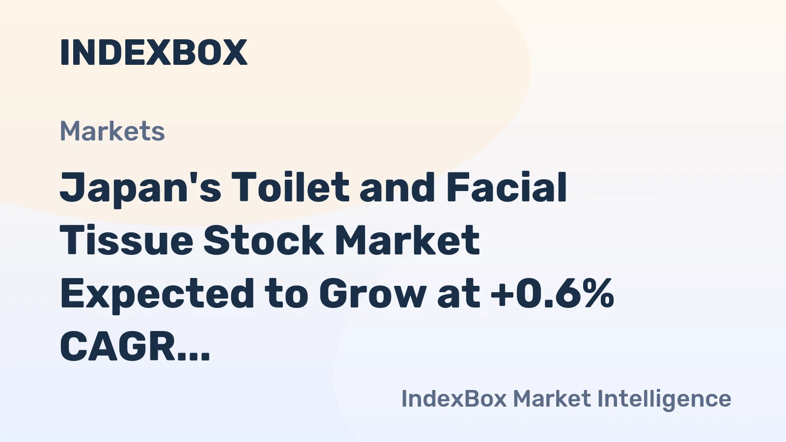 Japan's Toilet and Facial Tissue Stock Market Expected to Grow at +0.6% CAGR Over Next Decade