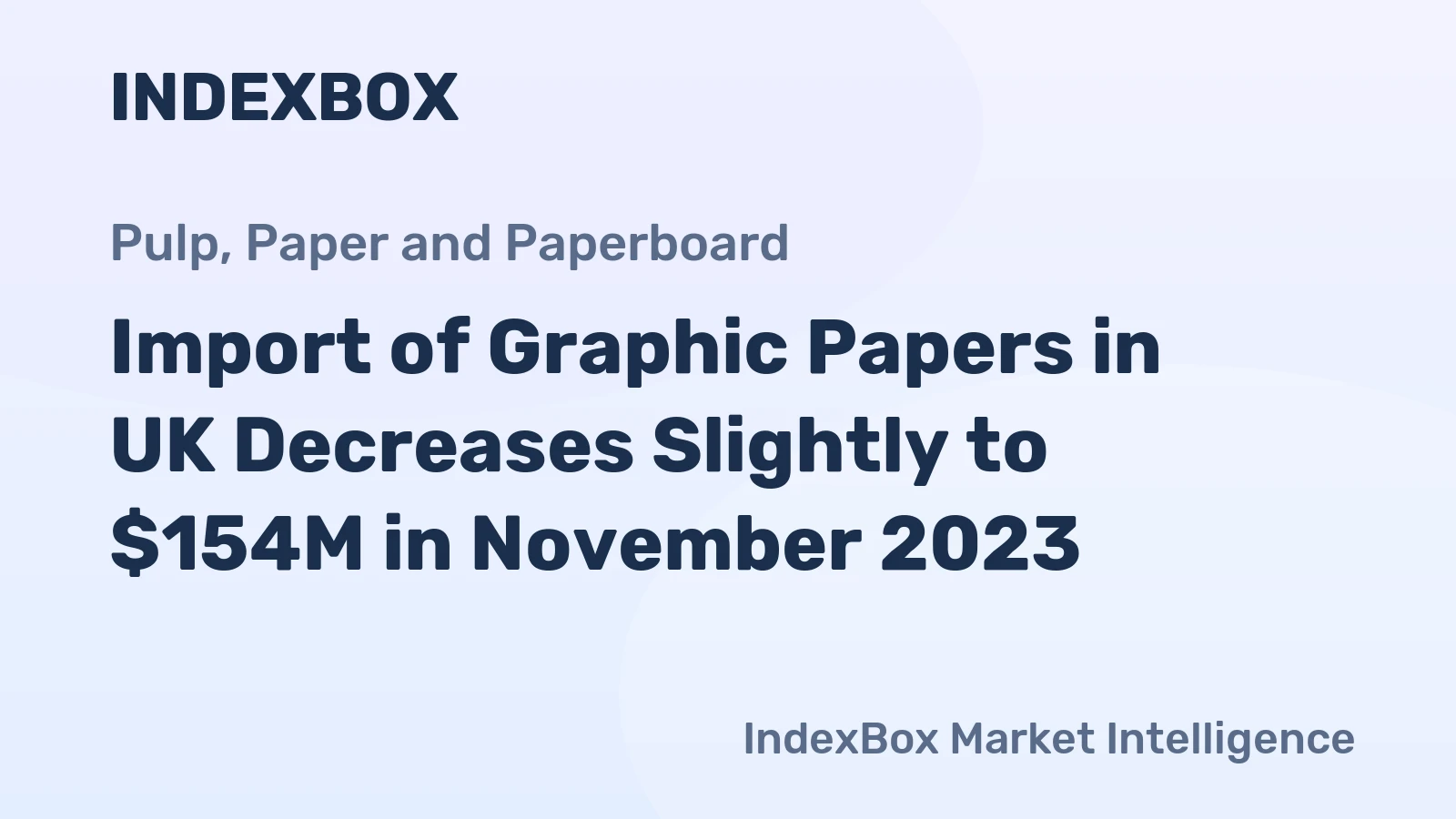 Import of Graphic Papers in UK Decreases Slightly to $154M in November 2023