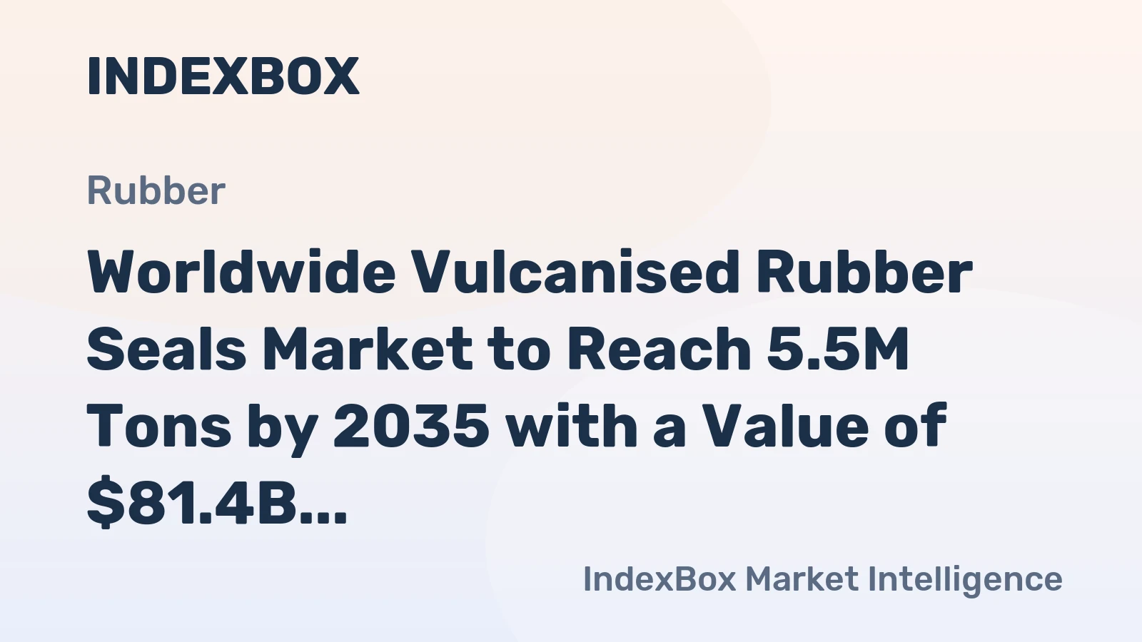 Worldwide Vulcanised Rubber Seals Market to Reach 5.5M Tons by 2035 with a Value of $81.4B