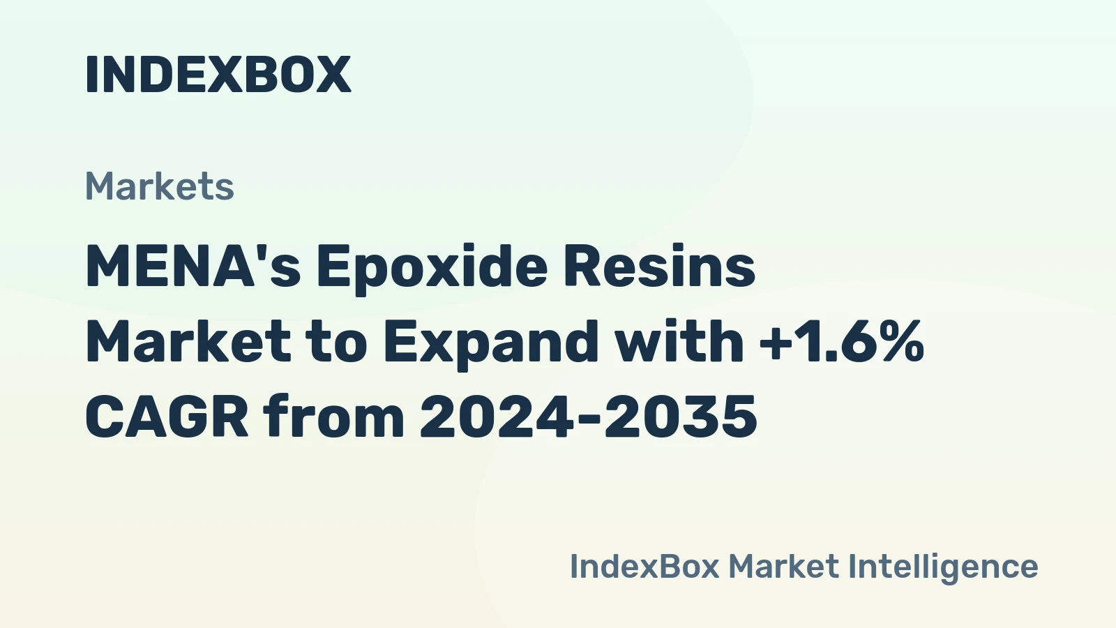 MENA's Epoxide Resins Market to Expand with +1.6% CAGR from 2024-2035
