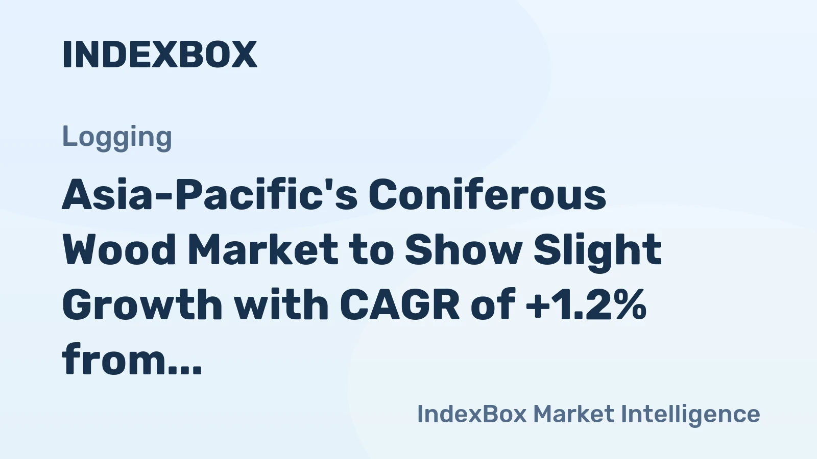 Asia-Pacific's Coniferous Wood Market to Show Slight Growth with CAGR of +1.2% from 2024 to 2035