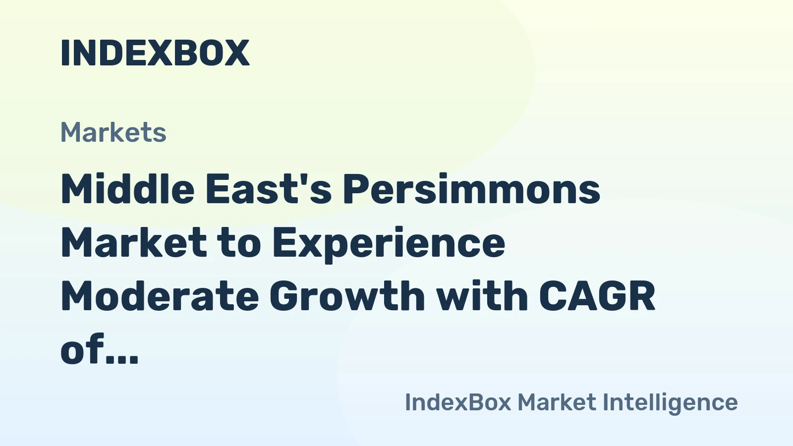 Middle East's Persimmons Market to Experience Moderate Growth with CAGR of +0.6% from 2024 to 2035