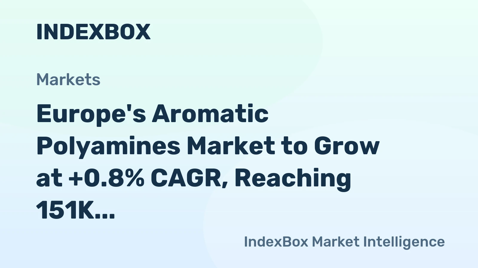 Europe's Aromatic Polyamines Market to Grow at +0.8% CAGR, Reaching 151K Tons and $716M by 2035