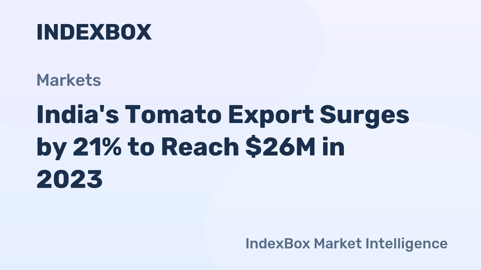 India's Tomato Export Surges by 21% to Reach $26M in 2023