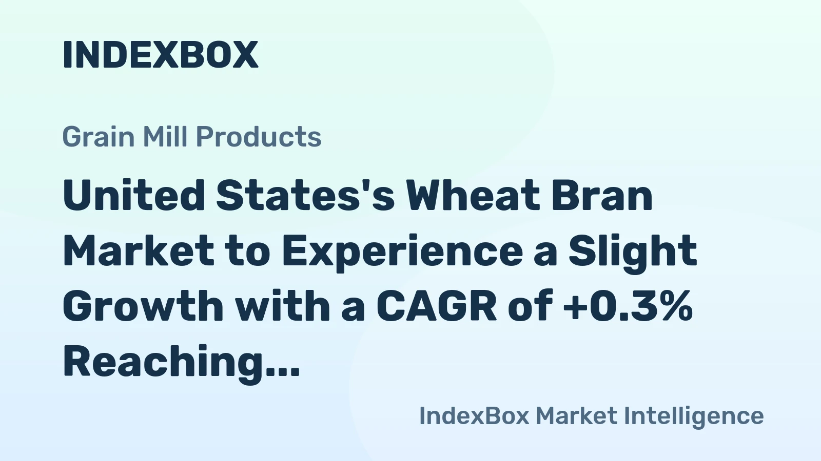 United States's Wheat Bran Market to Experience a Slight Growth with a CAGR of +0.3% Reaching $992M by 2035