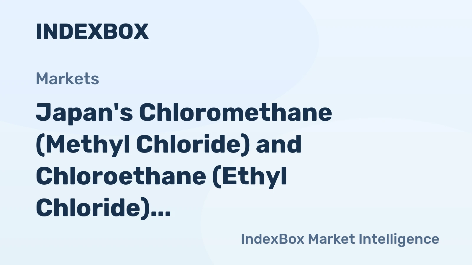 Japan's Chloromethane (Methyl Chloride) and Chloroethane (Ethyl Chloride) Market to Expand with +1.7% CAGR by 2035