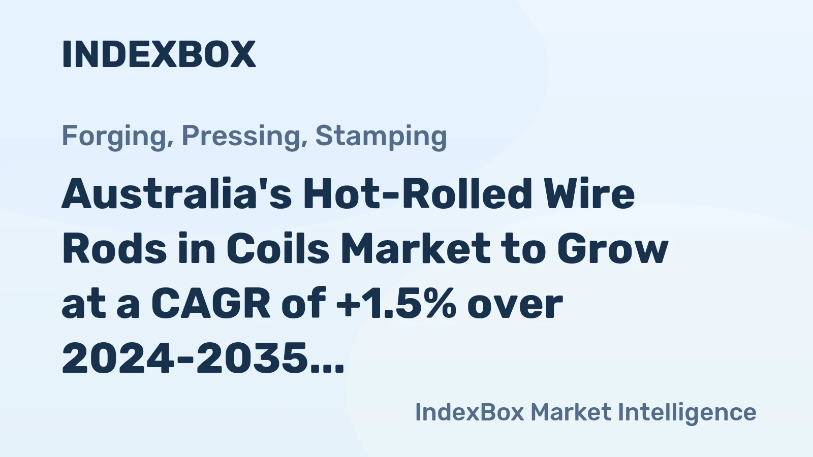 Australia's Hot-Rolled Wire Rods in Coils Market to Grow at a CAGR of +1.5% over 2024-2035, Reaching 354K Tons