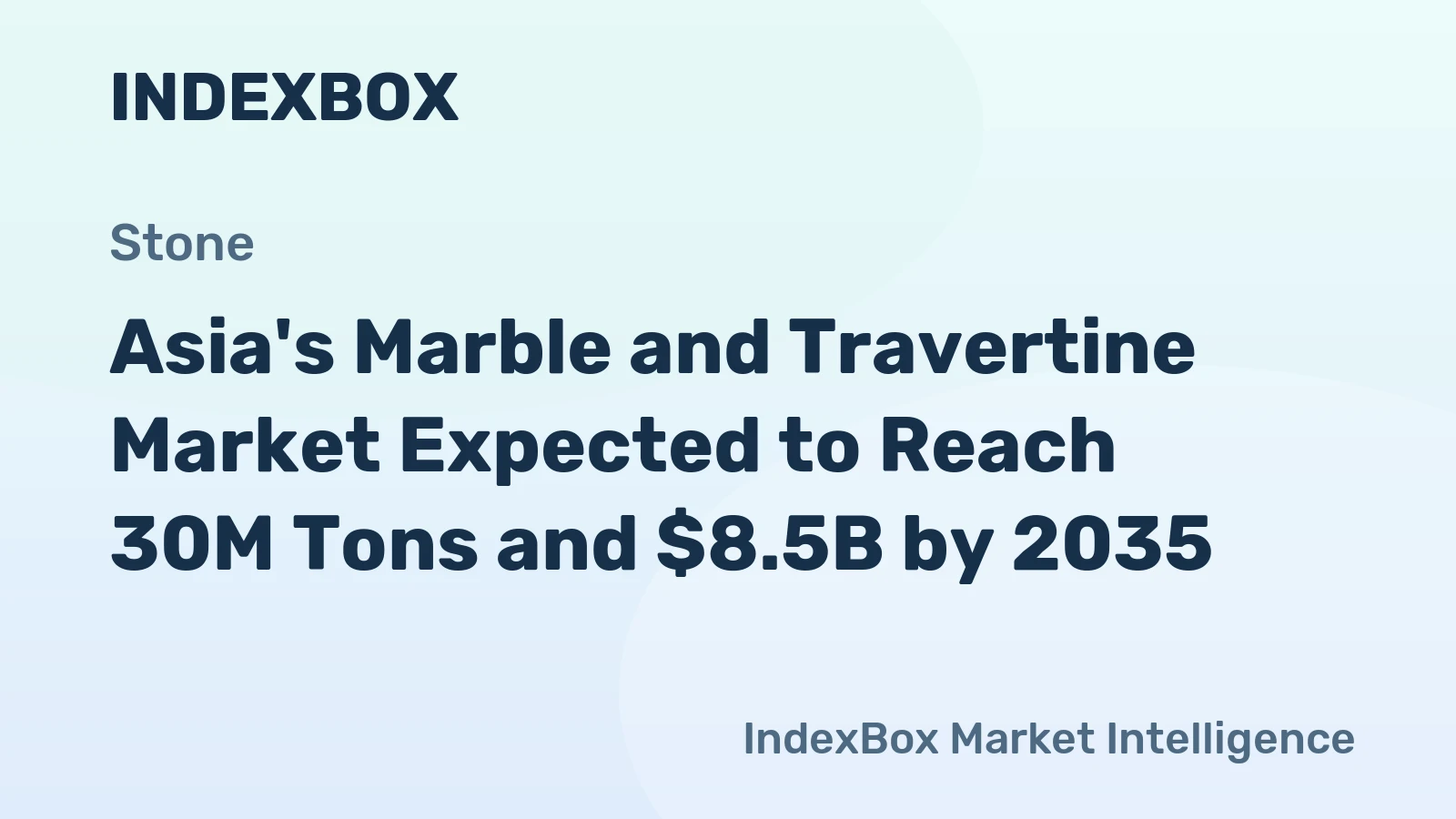 Asia's Marble and Travertine Market Expected to Reach 30M Tons and $8.5B by 2035
