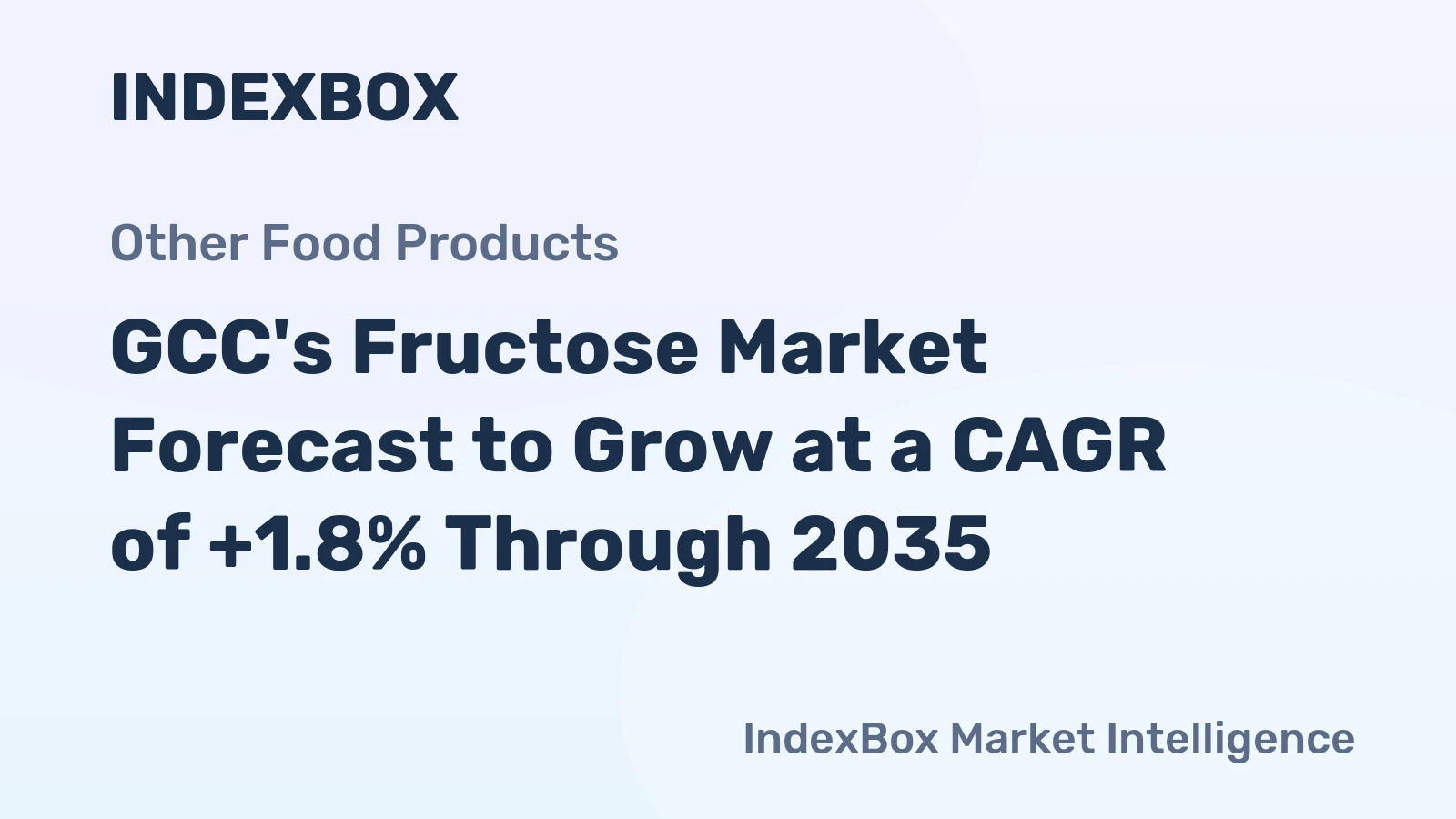 GCC's Fructose Market Forecast to Grow at a CAGR of +1.8% Through 2035
