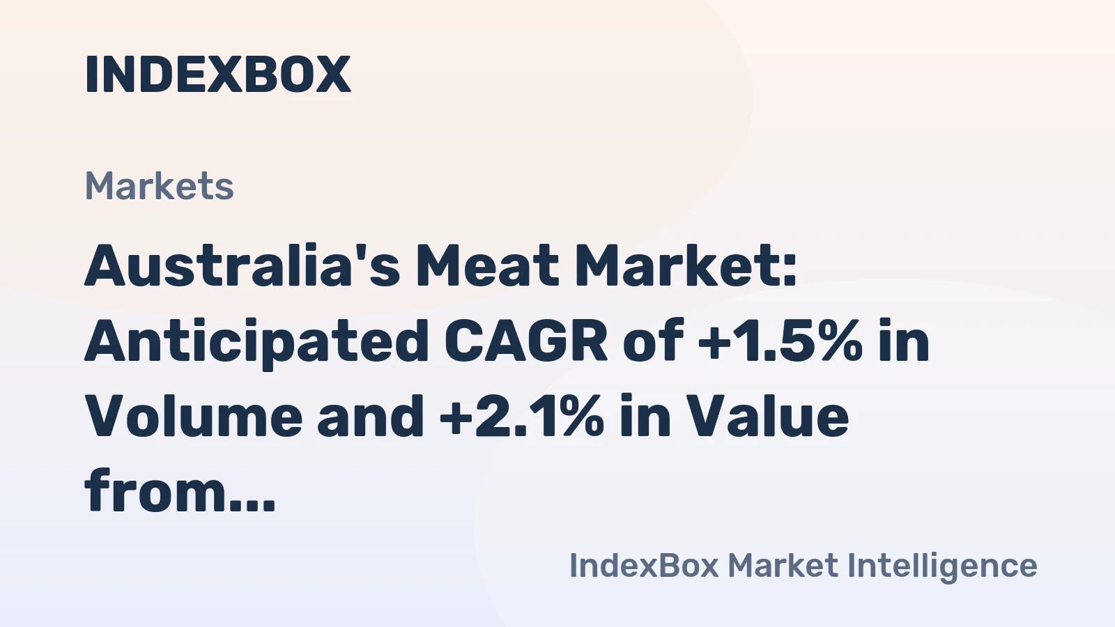 Australia's Meat Market: Anticipated CAGR of +1.5% in Volume and +2.1% in Value from 2024 to 2035
