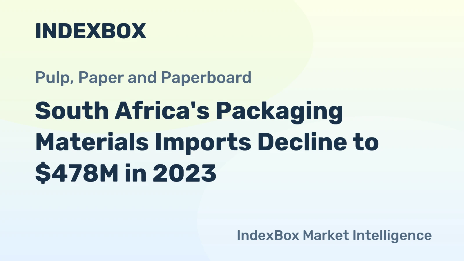 South Africa's Packaging Materials Imports Decline to $478M in 2023