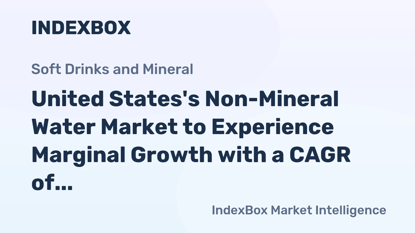 United States's Non-Mineral Water Market to Experience Marginal Growth with a CAGR of +0.1% through 2035