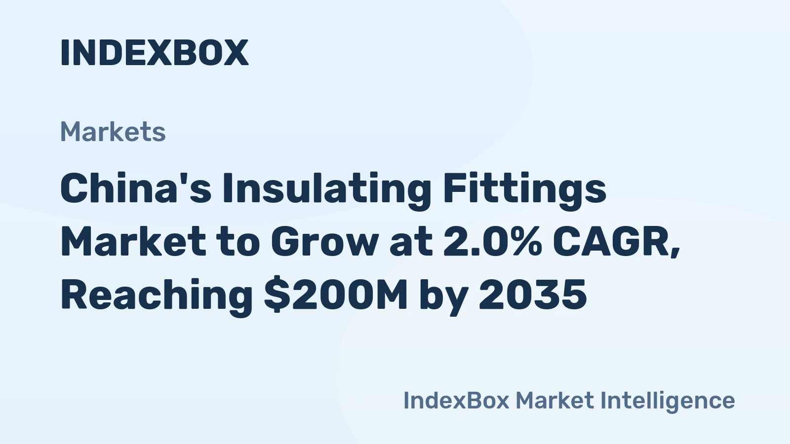 China's Insulating Fittings Market to Grow at 2.0% CAGR, Reaching $200M by 2035