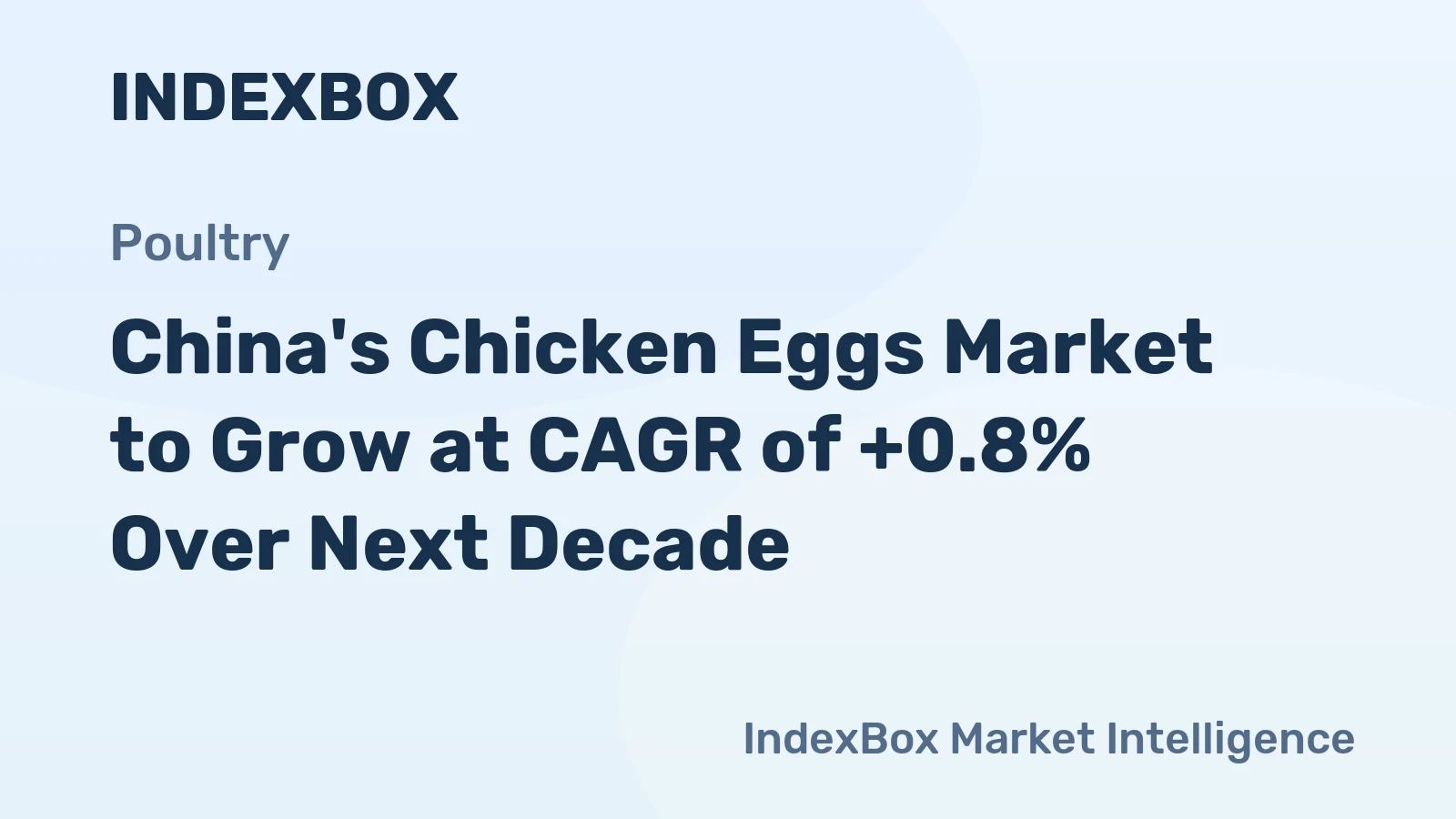 China's Chicken Eggs Market to Grow at CAGR of +0.8% Over Next Decade