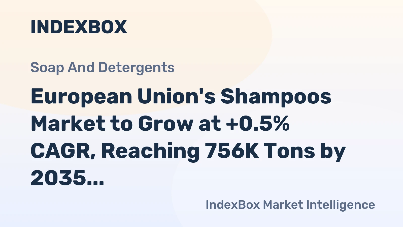 European Union's Shampoos Market to Grow at +0.5% CAGR, Reaching 756K Tons by 2035