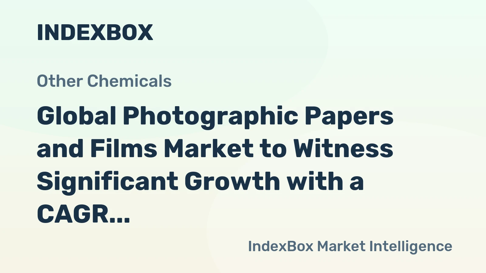 Global Photographic Papers and Films Market to Witness Significant Growth with a CAGR of +3.4% by 2035