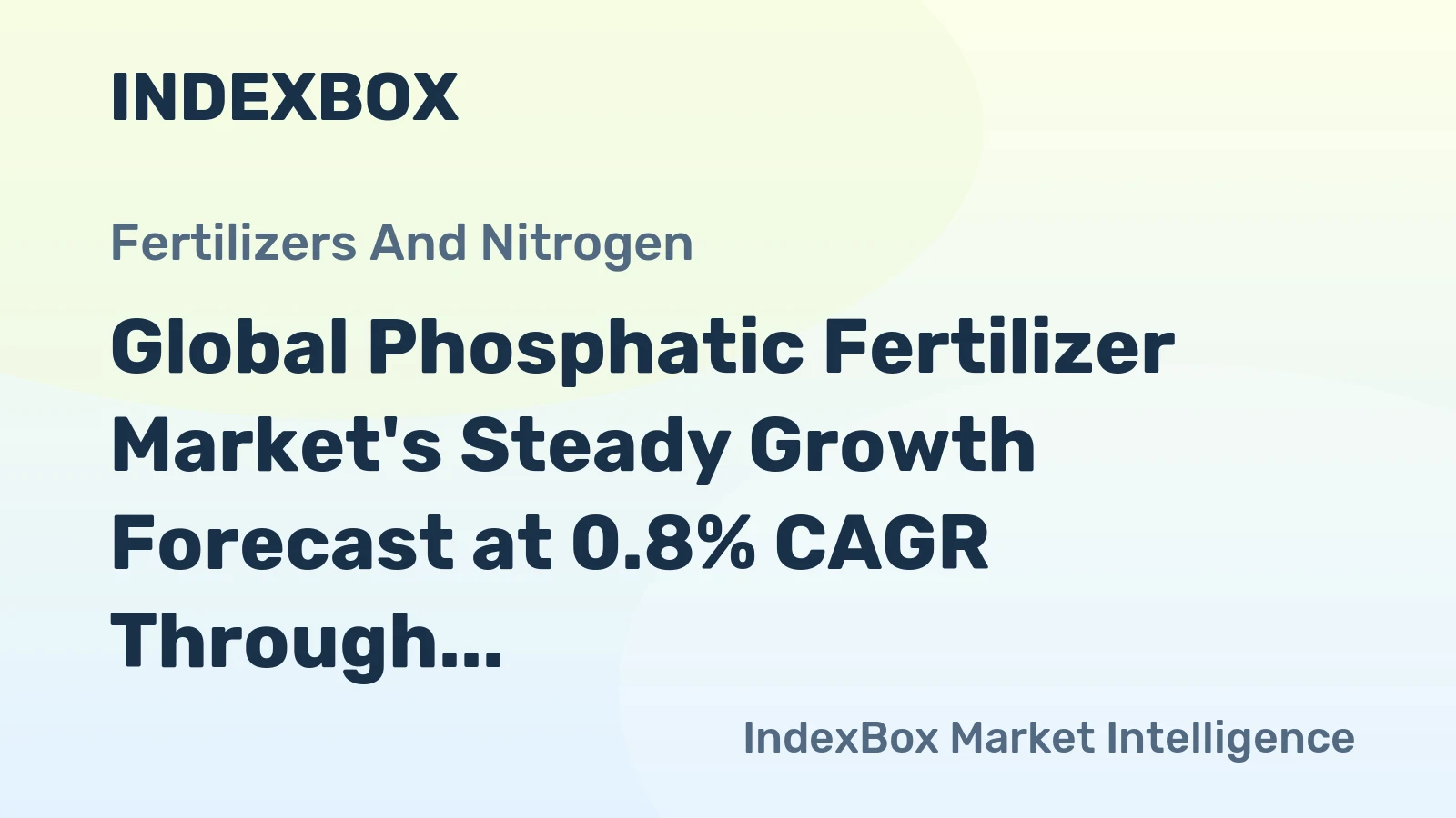 Global Phosphatic Fertilizer Market's Steady Growth Forecast at 0.8% CAGR Through 2035