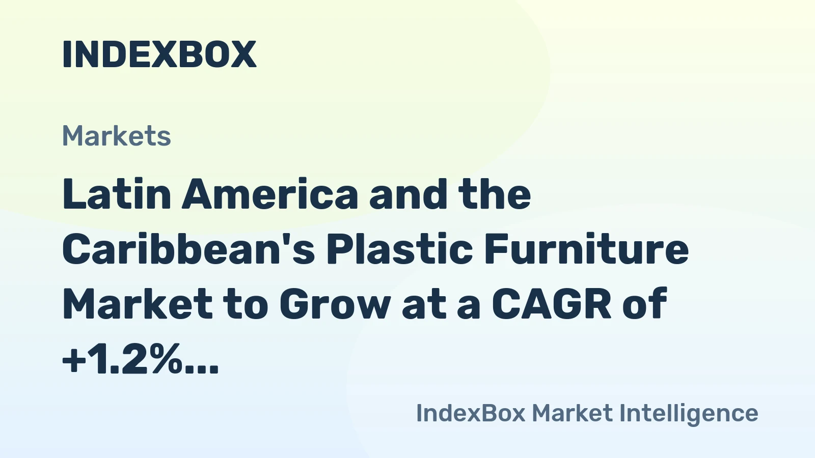 Latin America and the Caribbean's Plastic Furniture Market to Grow at a CAGR of +1.2% through 2035
