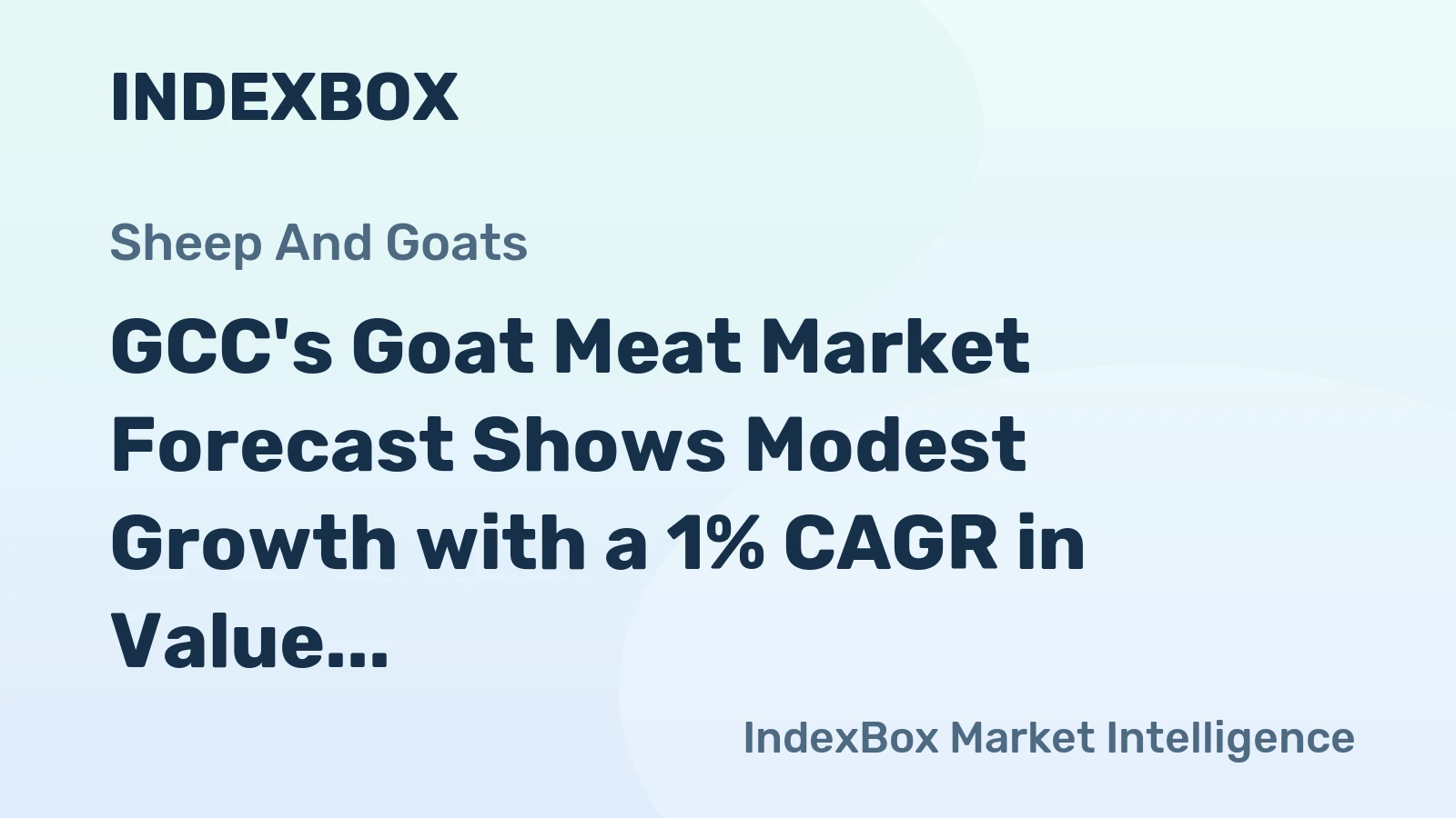 GCC's Goat Meat Market Forecast Shows Modest Growth with a 1% CAGR in Value