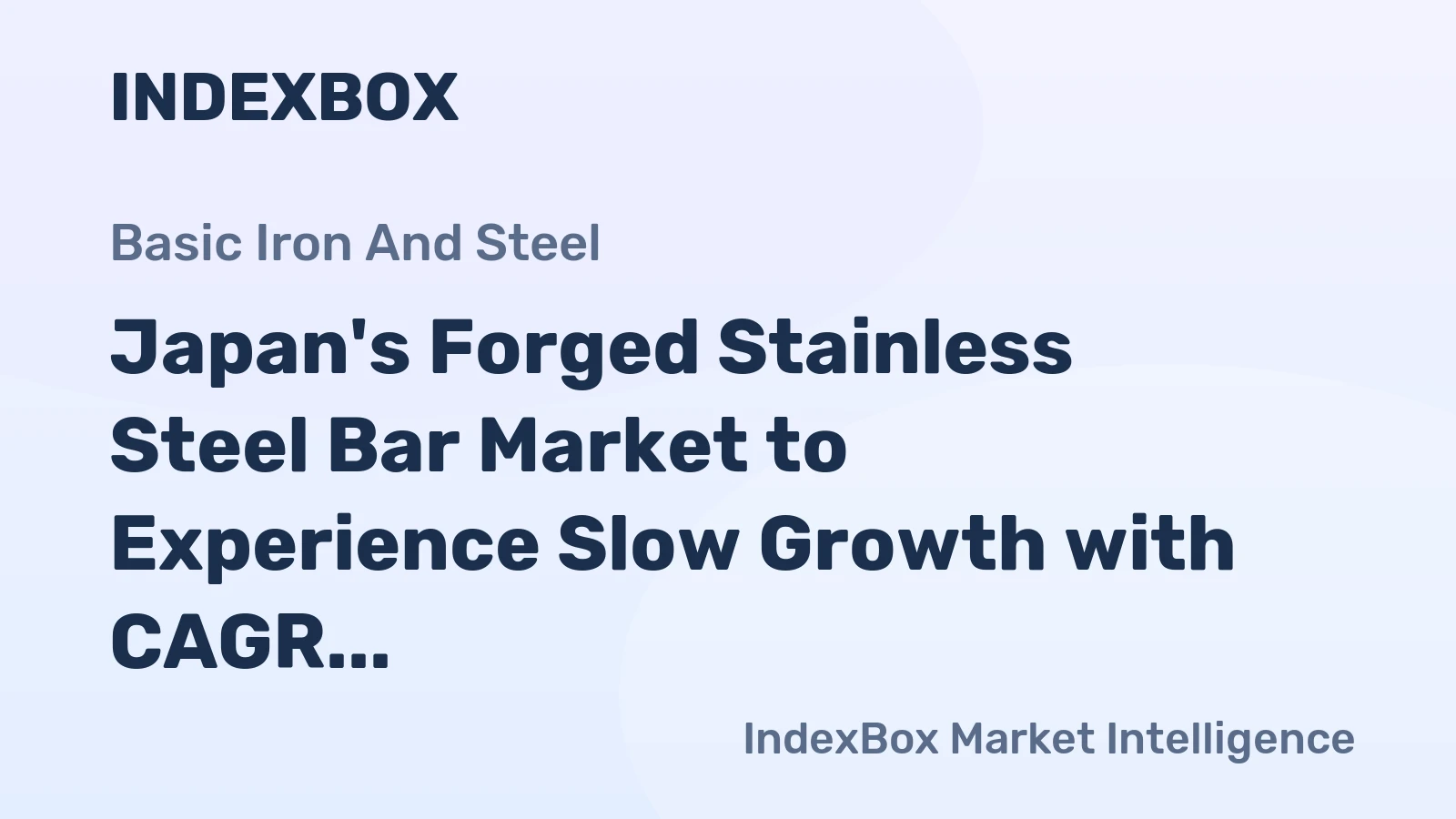 Japan's Forged Stainless Steel Bar Market to Experience Slow Growth with CAGR of +0.9%