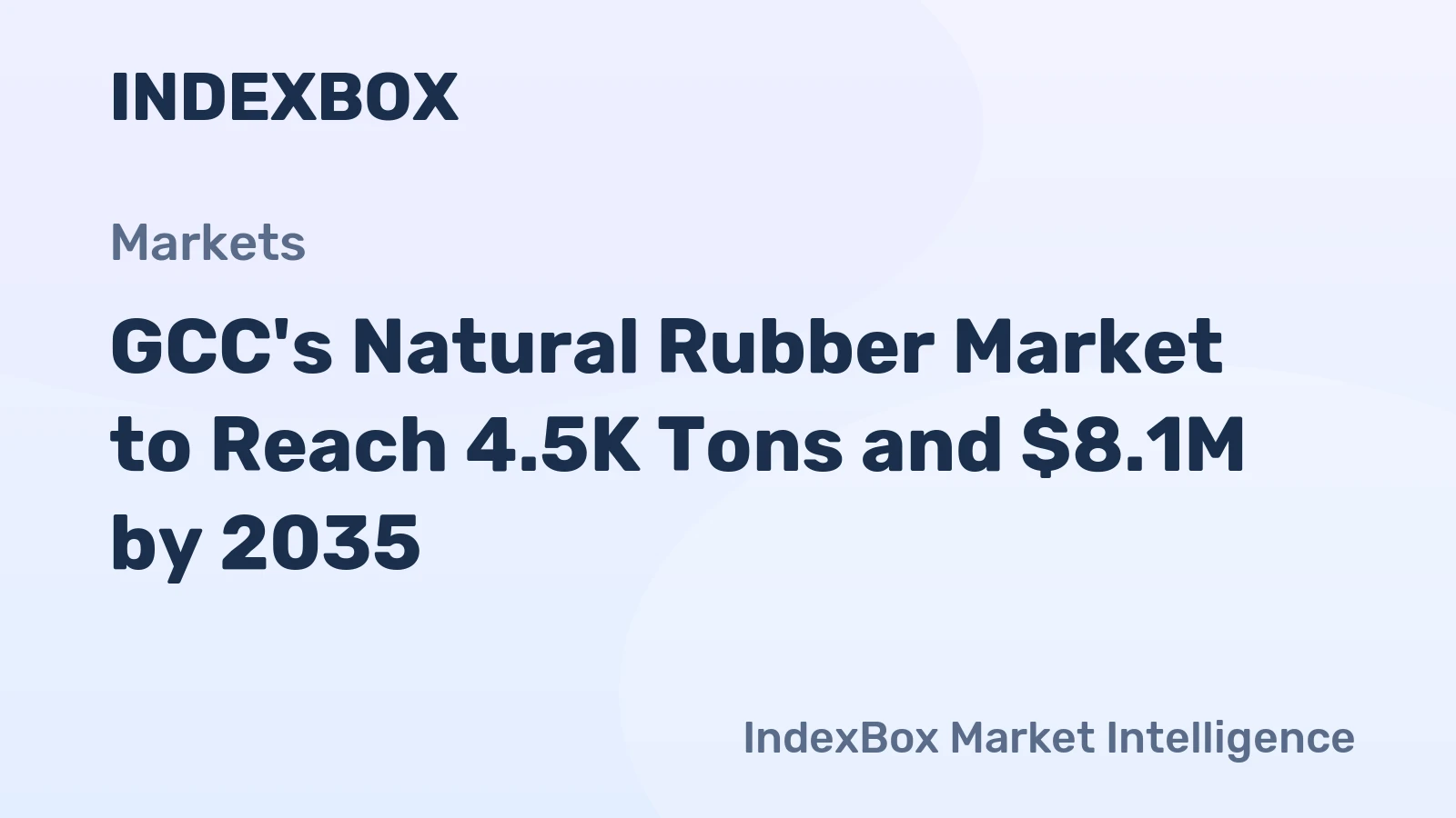GCC's Natural Rubber Market to Reach 4.5K Tons and $8.1M by 2035