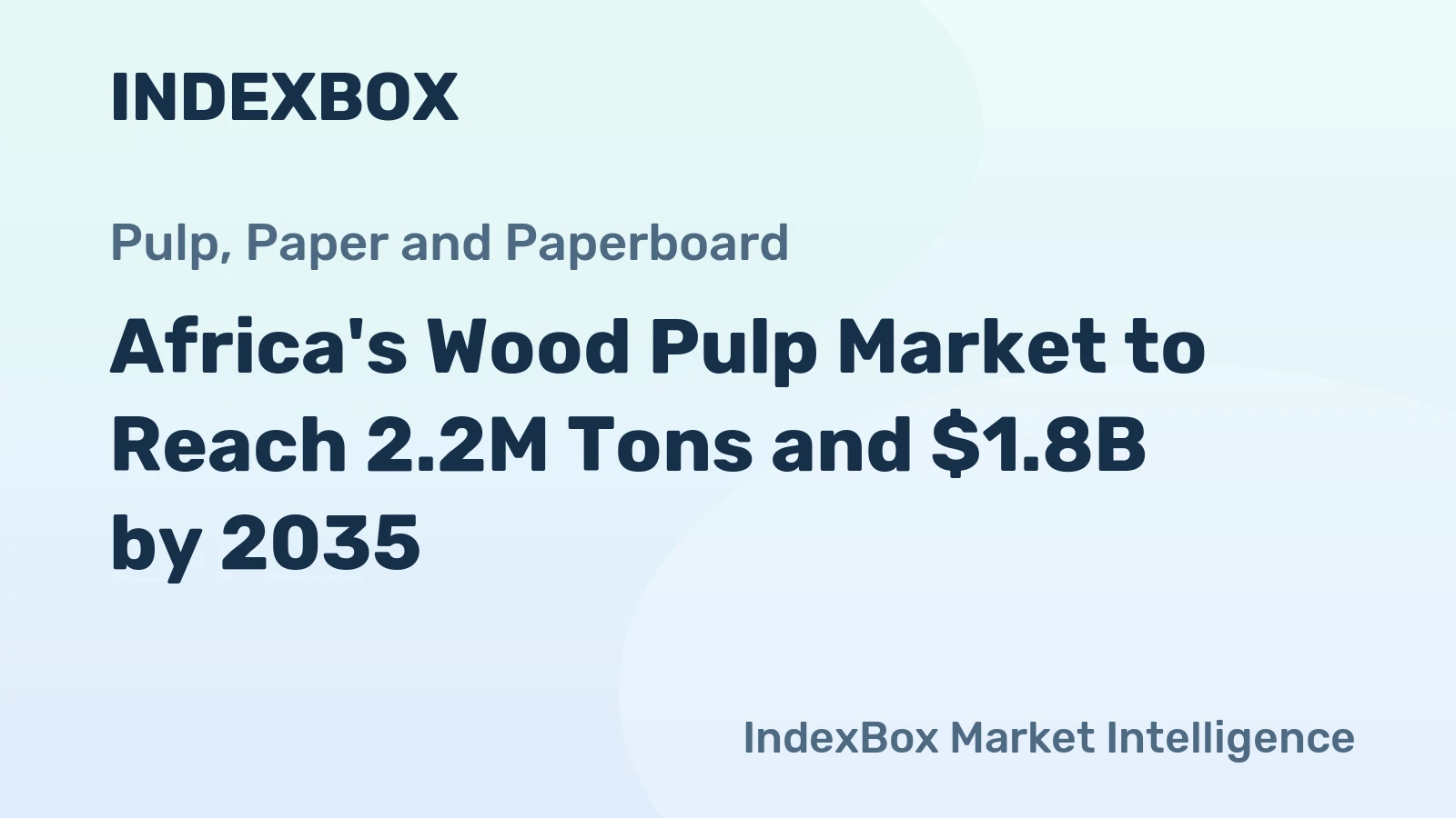 Africa's Wood Pulp Market to Reach 2.2M Tons and $1.8B by 2035