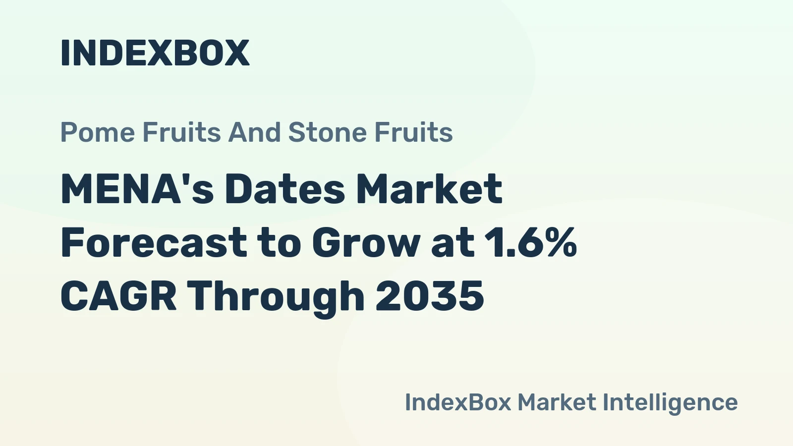 MENA's Dates Market Forecast to Grow at 1.6% CAGR Through 2035