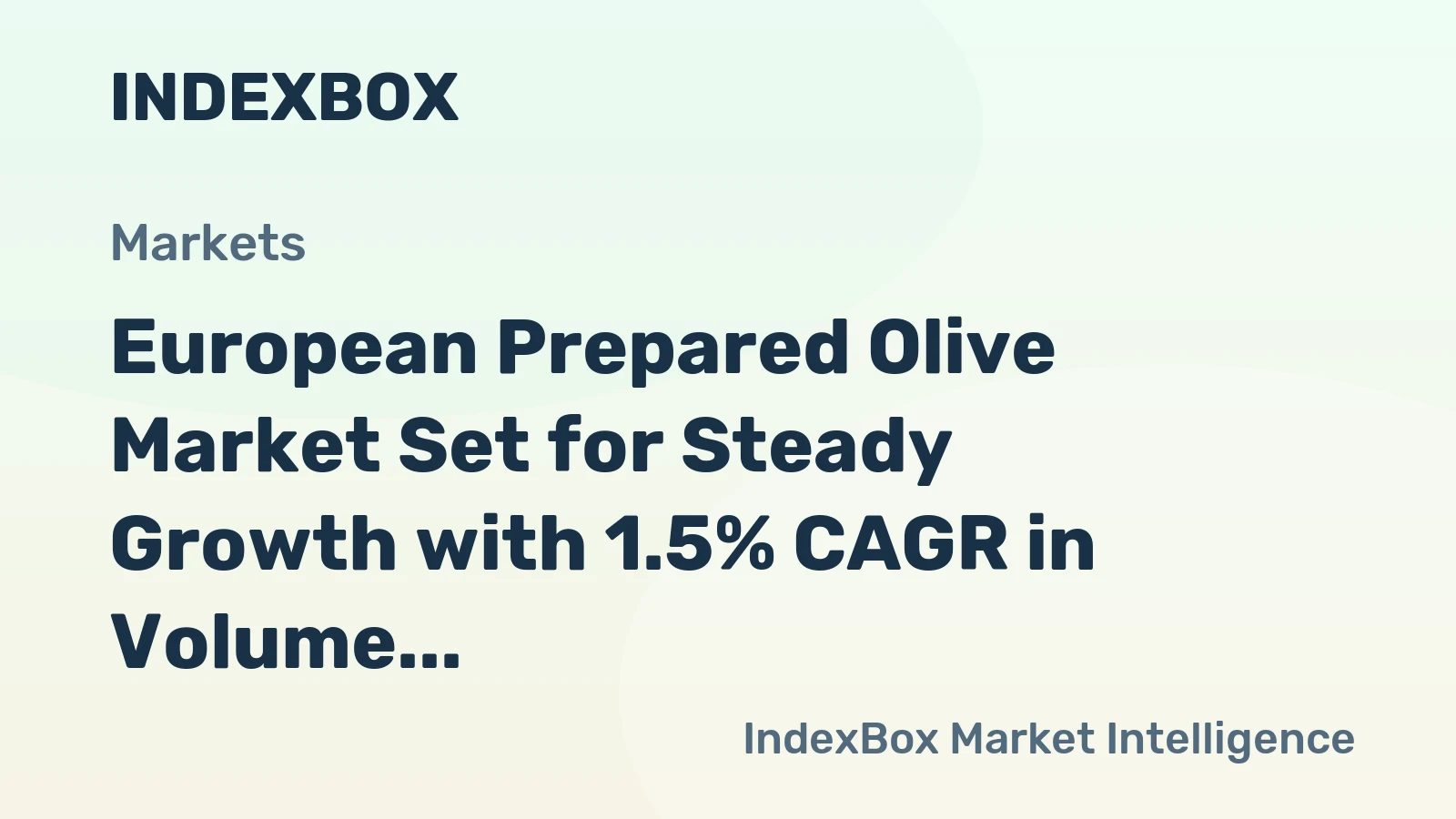 European Prepared Olive Market Set for Steady Growth with 1.5% CAGR in Volume Through 2035
