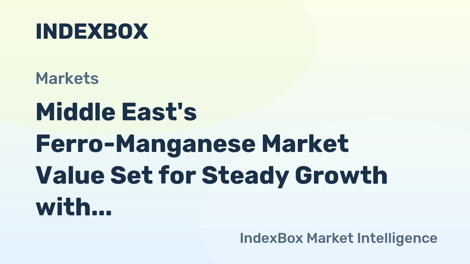 Middle East's Ferro-Manganese Market Value Set for Steady Growth with 2.2% CAGR Through 2035