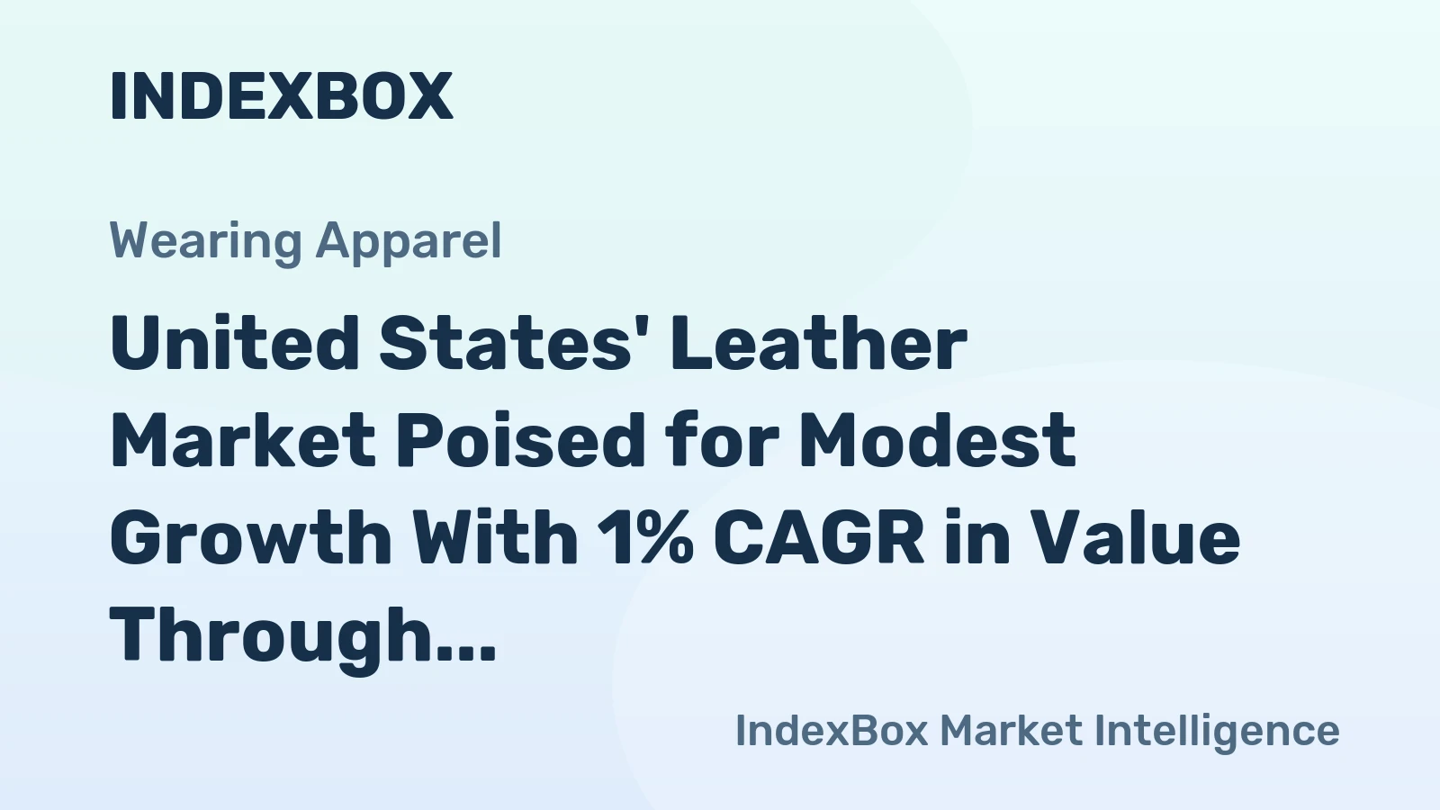 United States' Leather Market Poised for Modest Growth With 1% CAGR in Value Through 2035